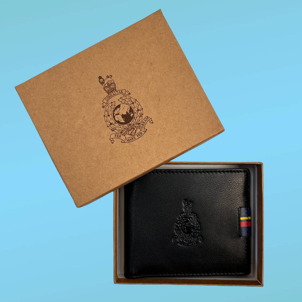 Globe & Laurel Embossed Leather Wallet – Royal Marines Shop