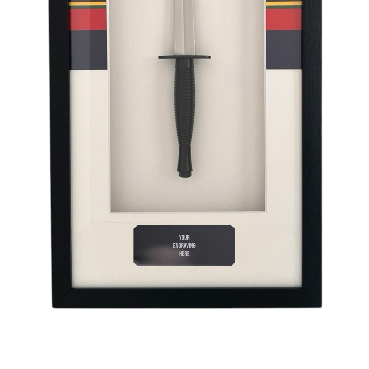 Framed Chrome Commando Dagger - Commando Shoulder Flash (White Backing ...