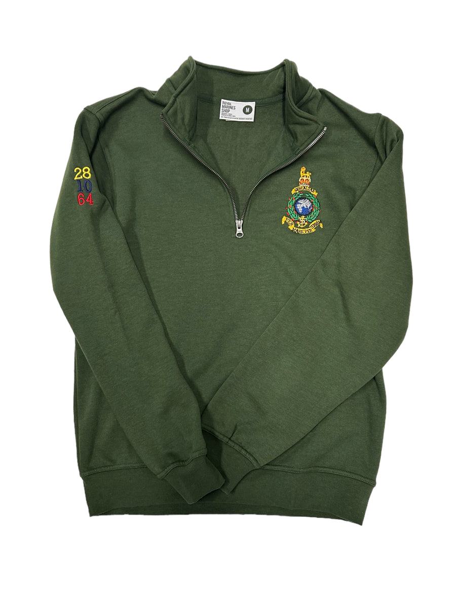 Classic Quarter Zip Top - Green – Royal Marines Shop