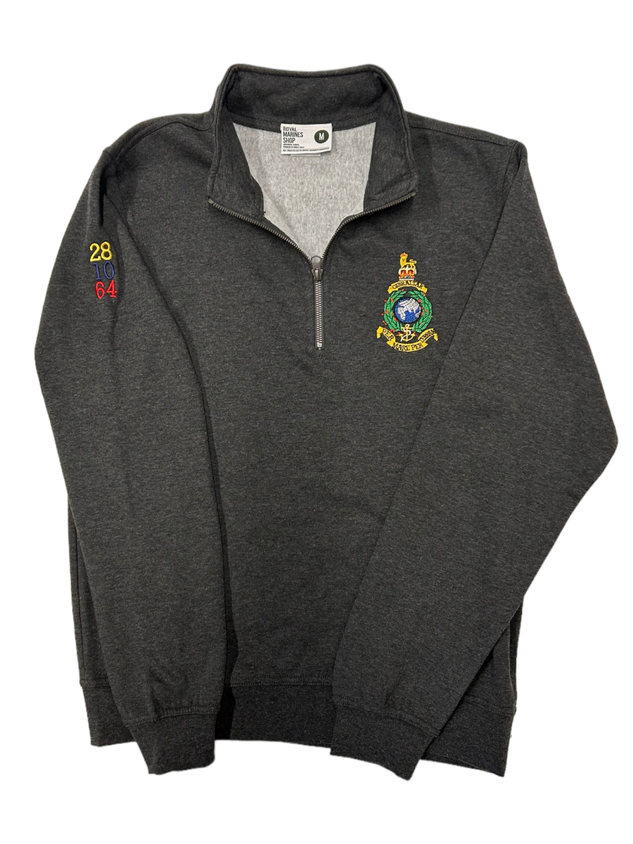 Classic Quarter Zip Top - Charcoal – Royal Marines Shop