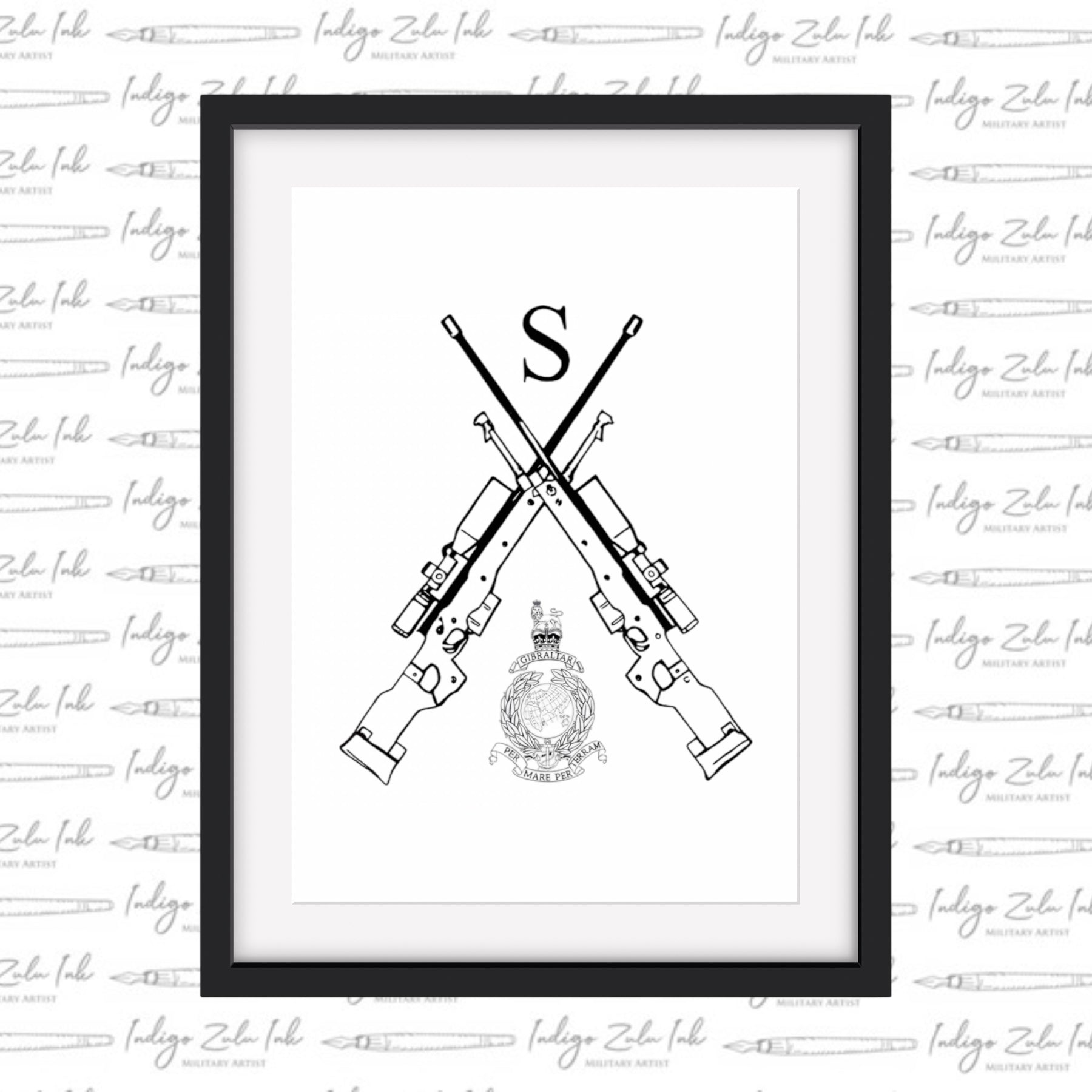 RM Sniper Badge - INDIGO ZULU INK – Royal Marines Shop