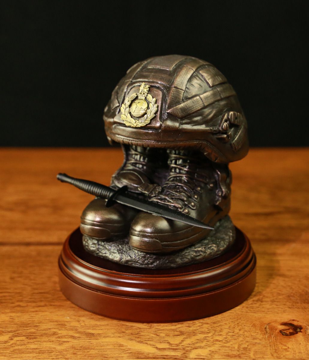 Royal Marines Boots and Helmet - Bronze – Royal Marines Shop
