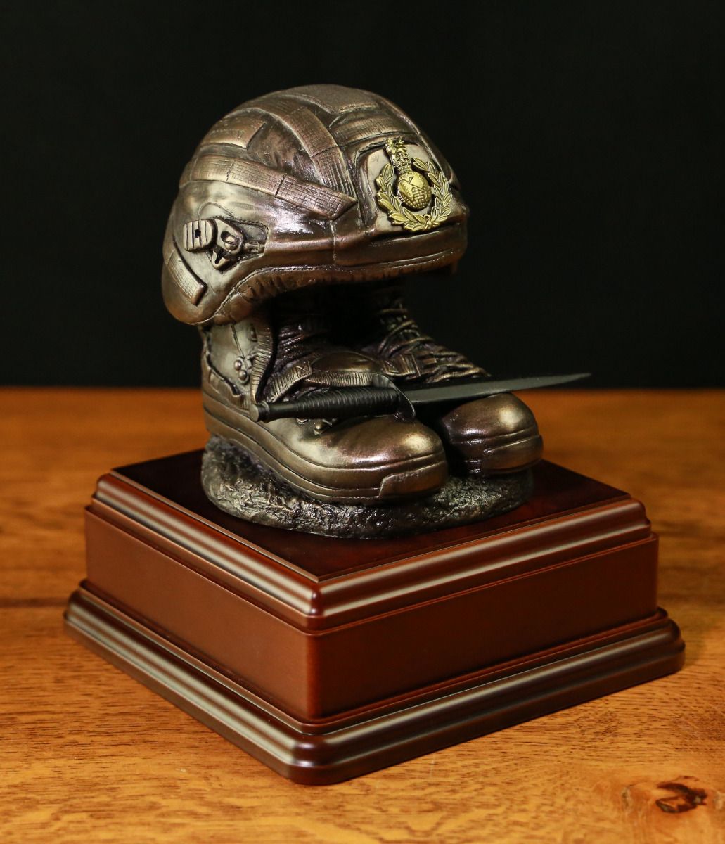 Royal Marines Boots and Helmet - Bronze – Royal Marines Shop