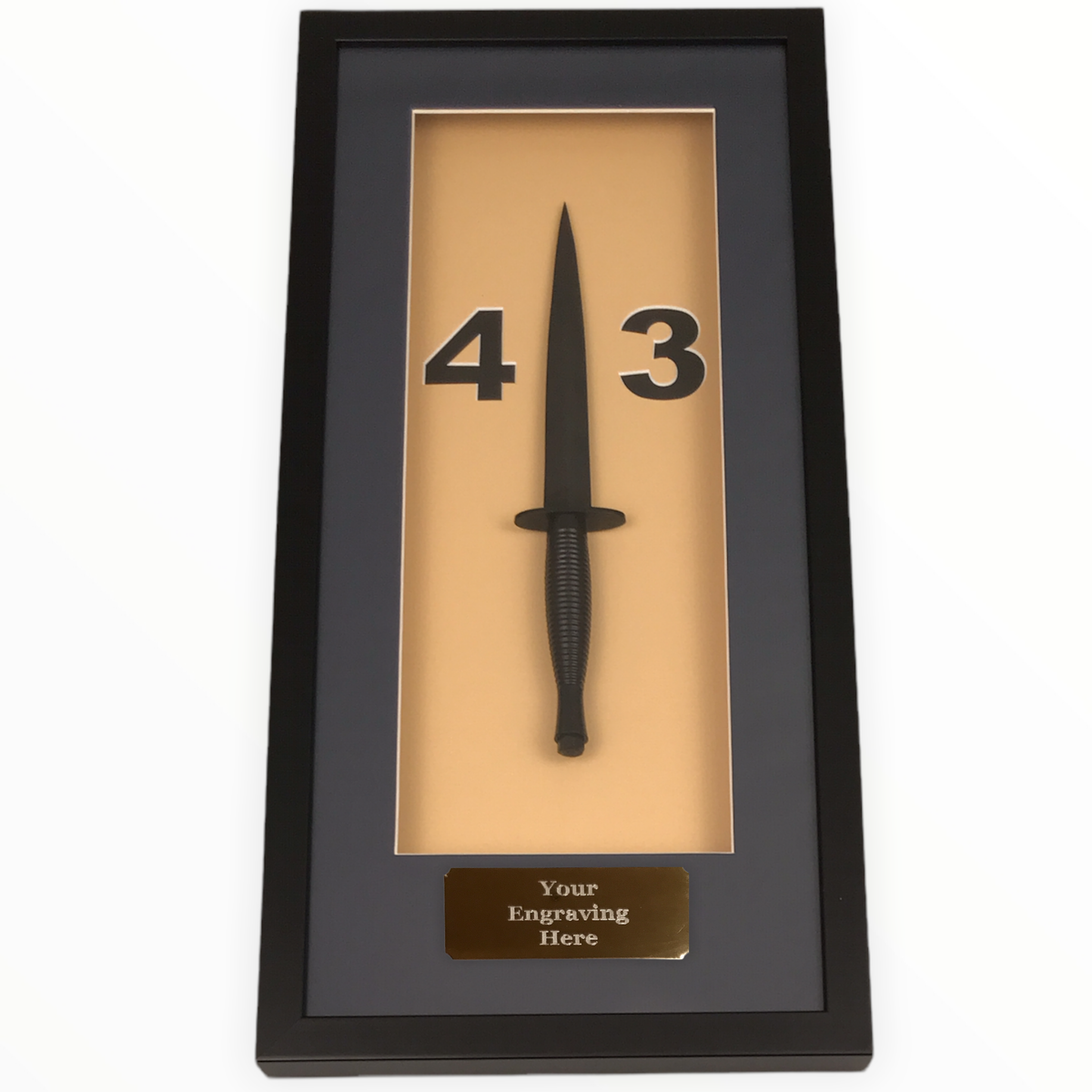 Framed Black Commando Dagger - 43 Commando – Royal Marines Shop