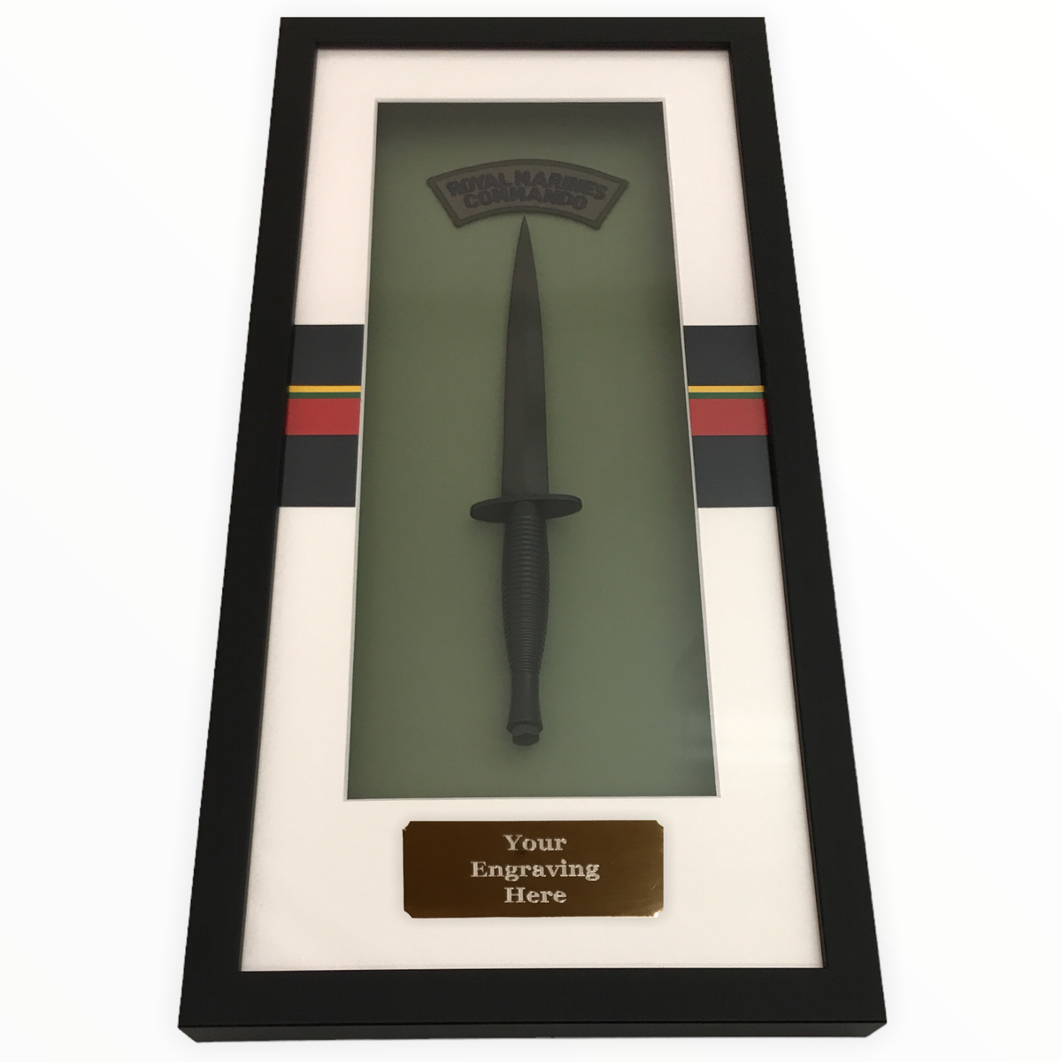 Framed Black Commando Dagger - Field Shoulder Flash – Royal Marines Shop