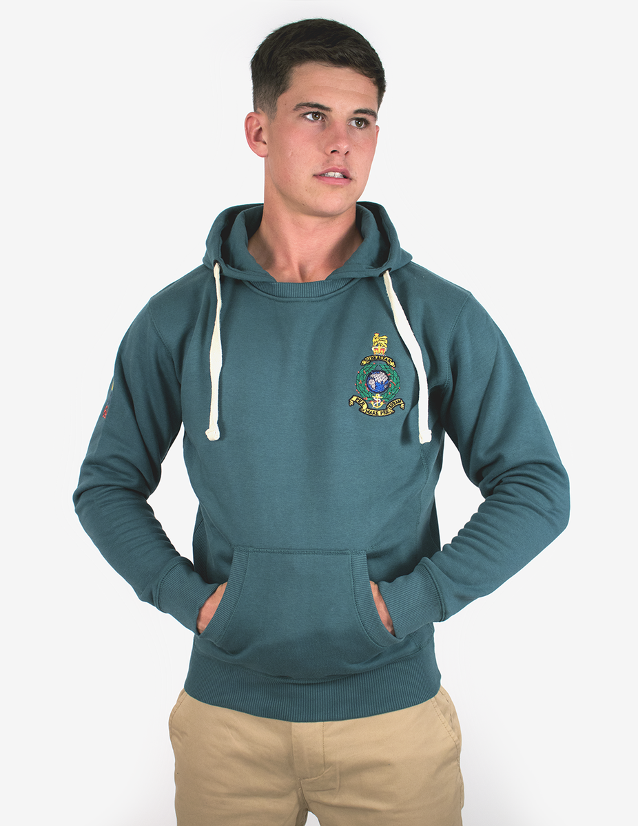 Classic Crew Neck Hoodie - Green – Royal Marines Shop